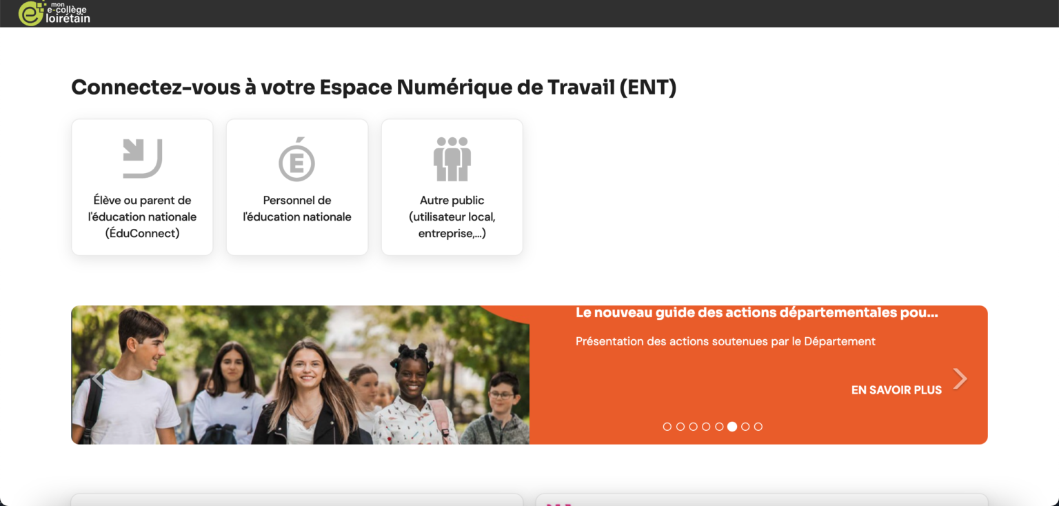 ENT 45 : connexion, fonctionnalités et guide Mon E-Collège